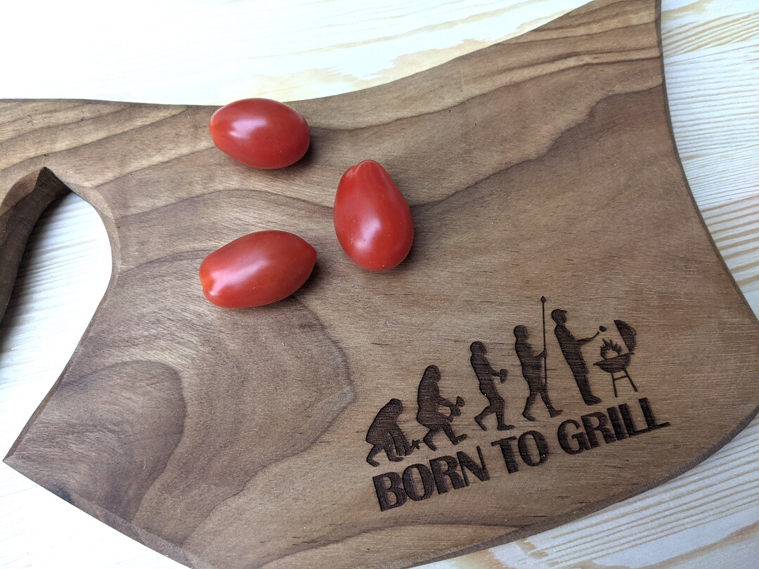 Grill Board With Engraving WOOD Cutting Board for Grilling Walnut Solid ...