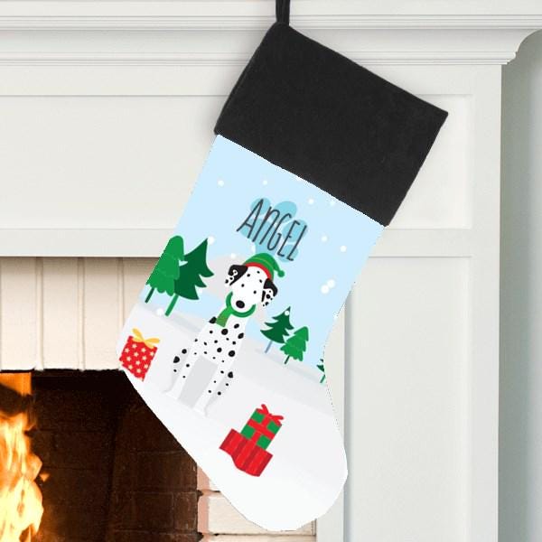 Personalized Dog Stocking, Dog Custom Breed Christmas Stocking, Puppy ...