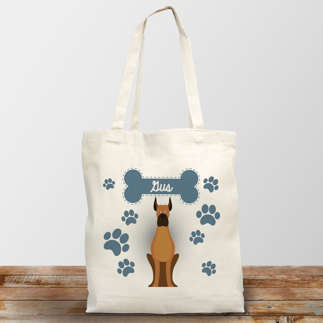 Personalized Dog Breed 100% Cotton Tote Bag, Custom Pet Design - Etsy
