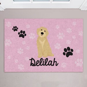 Personalized Dog Mat With Dog Breed Design, Dog Food Mat, Dog Gifts ...