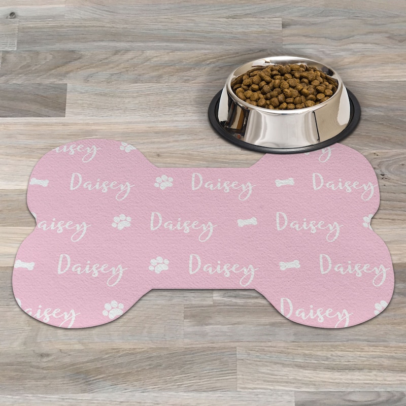 Dog Bowl Mat - Etsy