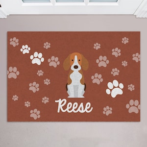 Personalized Dog Mat With Dog Breed Design, Dog Food Mat, Dog Gifts ...