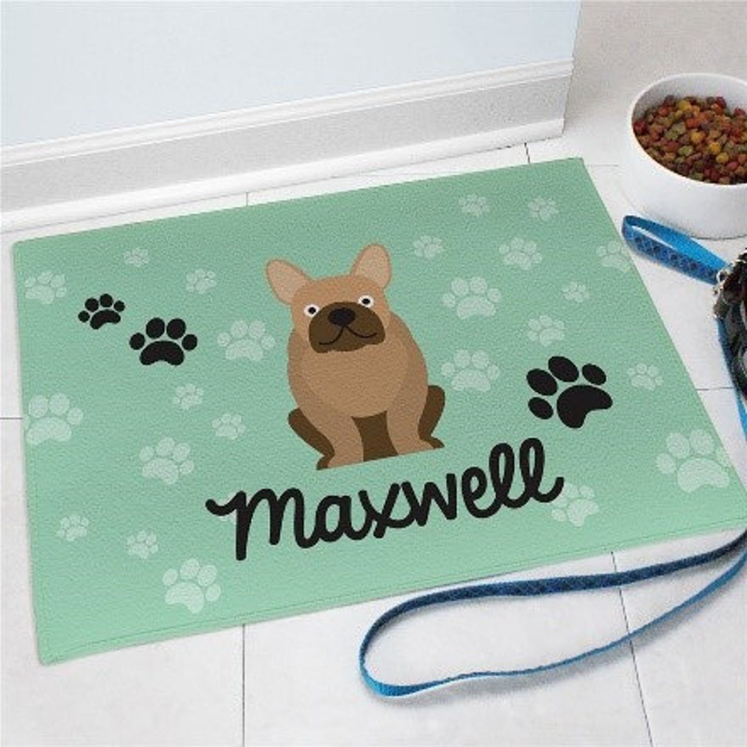 Personalized Dog Mat With Dog Breed Design, Dog Food Mat, Dog Gifts ...