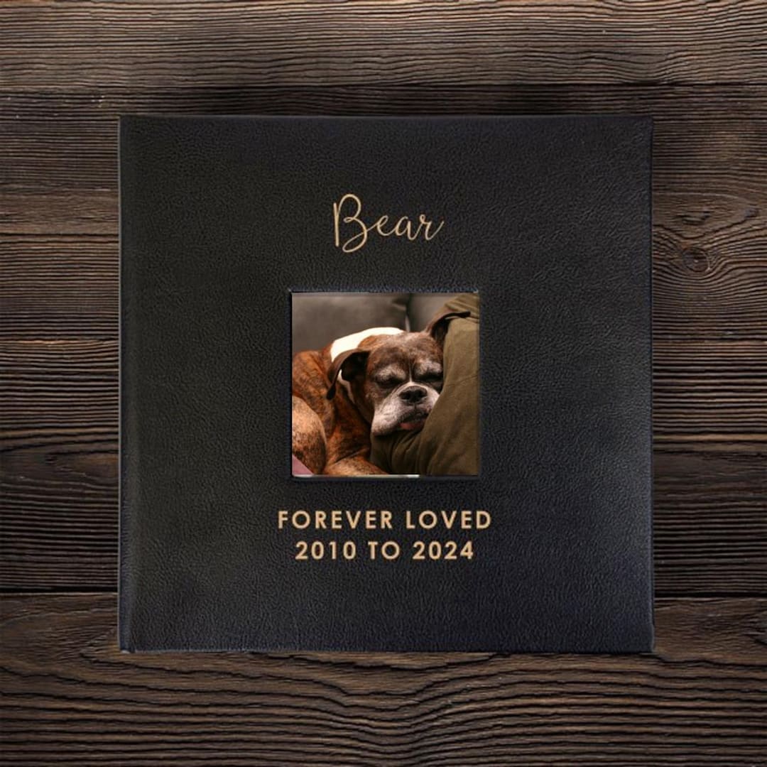 Personalized Dog Memorial Photo Album, Dog Memorial Gifts, Picture ...