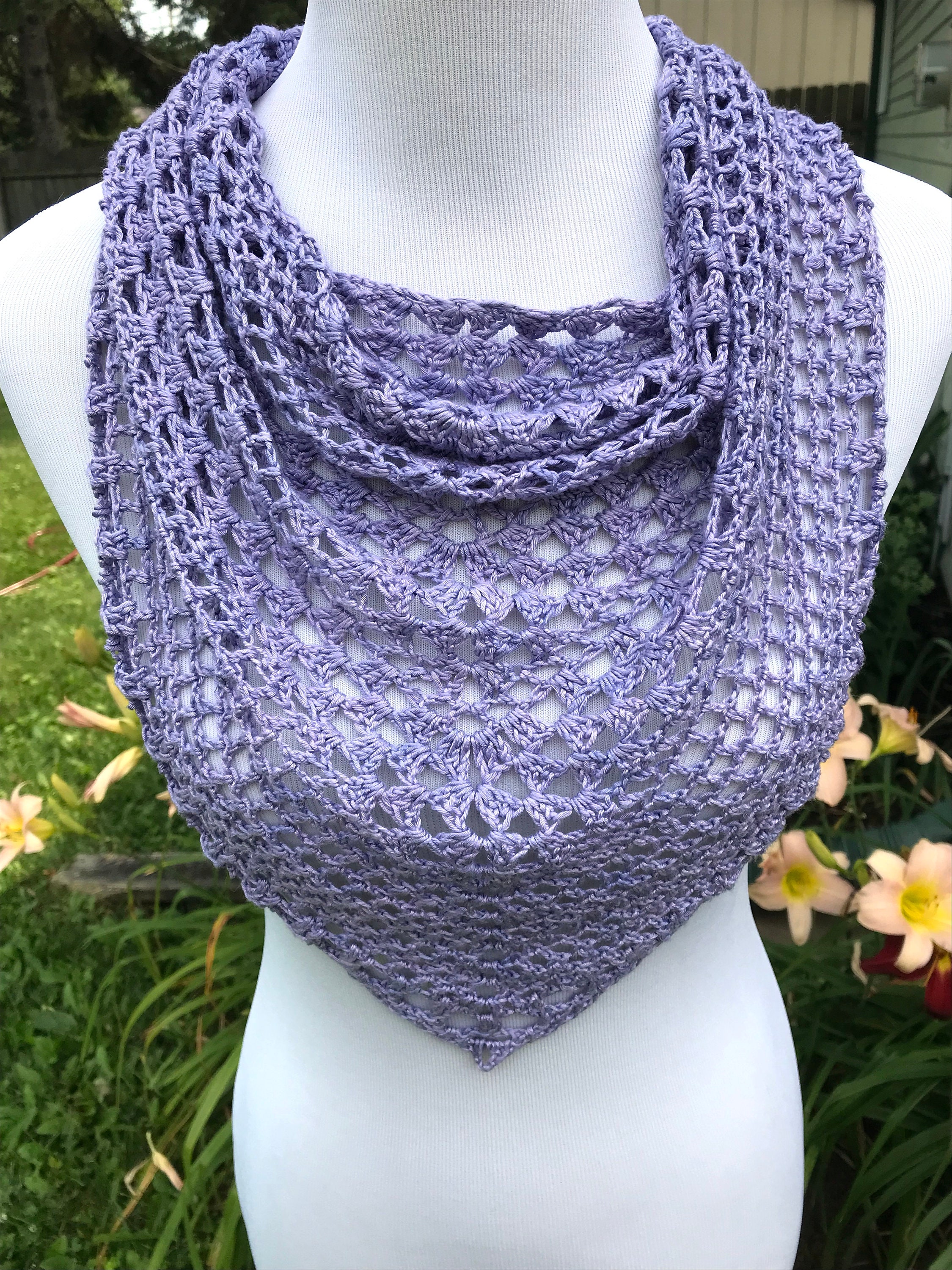 Crochet Pattern Iboyla Shawlette Instant PDF Digital Download Crochet ...