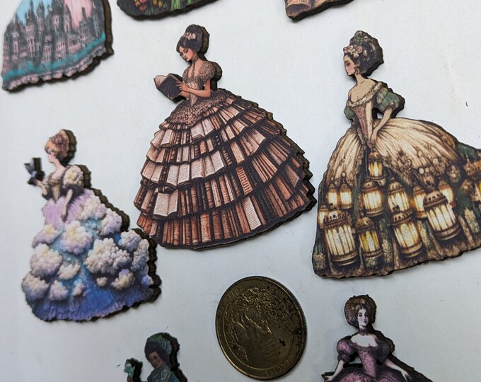 Whimsical Fairytale Princess Woodcut Jewelry Blanks Art Supplies - Etsy