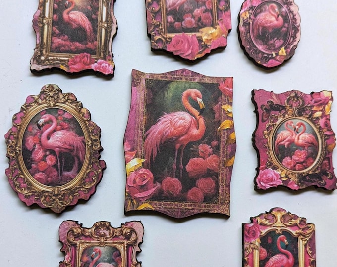 Flamingo Tiles Woodcuts Art Supplies - Etsy