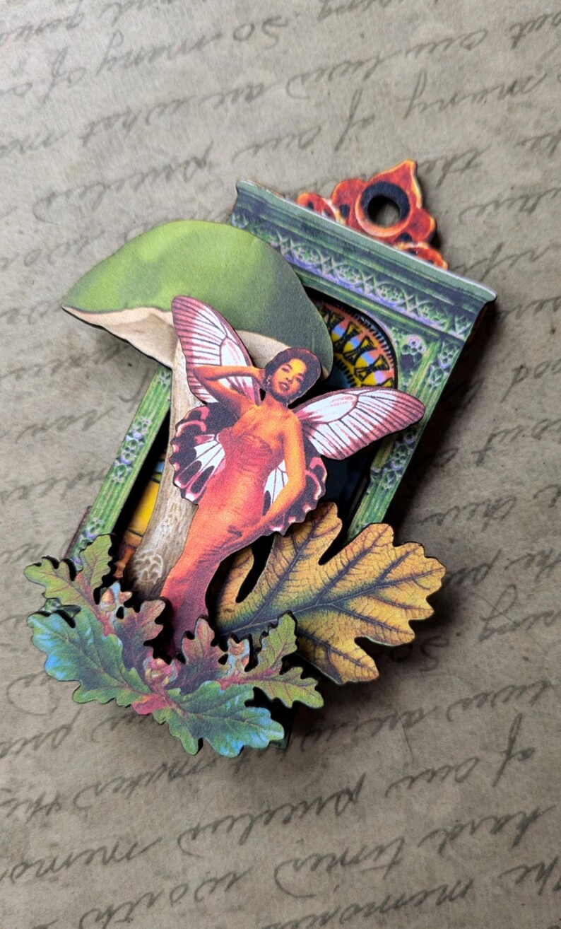 Whimsigoth Fairy Collage Art Ornament - Etsy