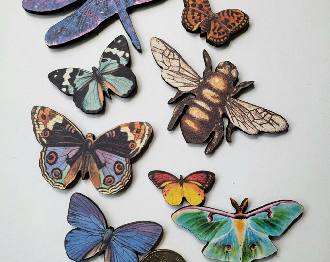 Butterfly and Bug Woodcut Shapes Art Supplies - Etsy