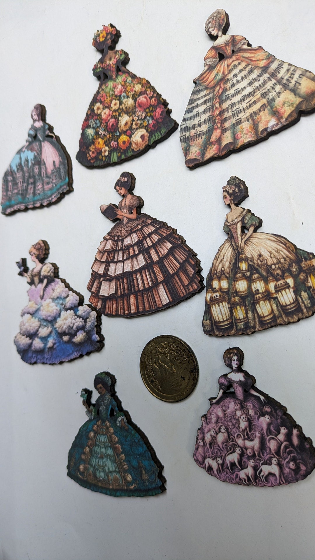 Whimsical Fairytale Princess Woodcut Jewelry Blanks Art Supplies - Etsy