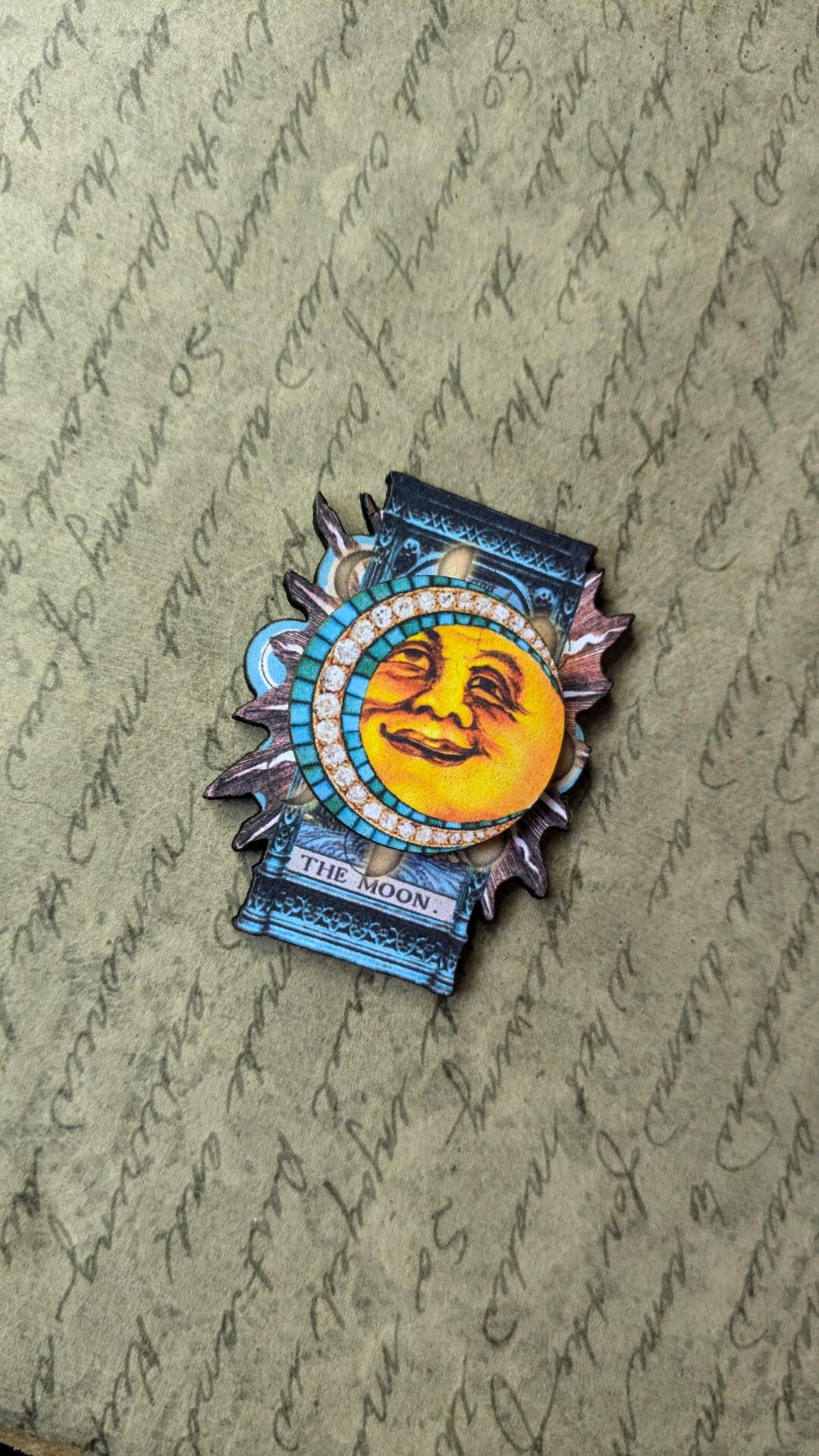 Moon Tarot Card Brooch - Etsy