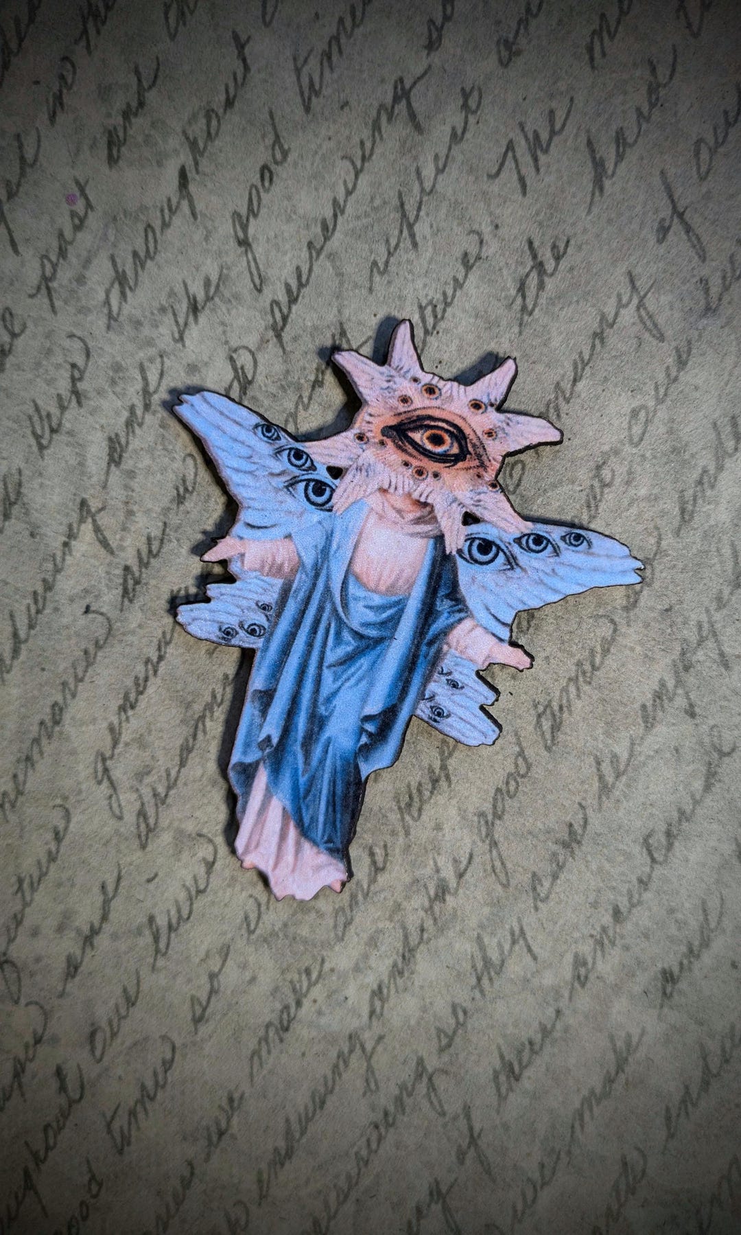 Biblically Accurate Angel Wooden Brooch - Etsy