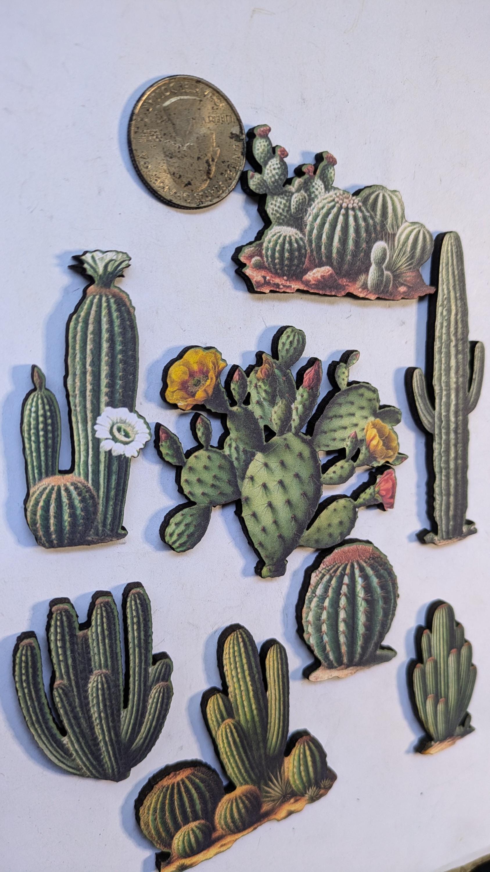 Cactus Woodcuts Laser Cut Craft Shapes Art Supplies - Etsy