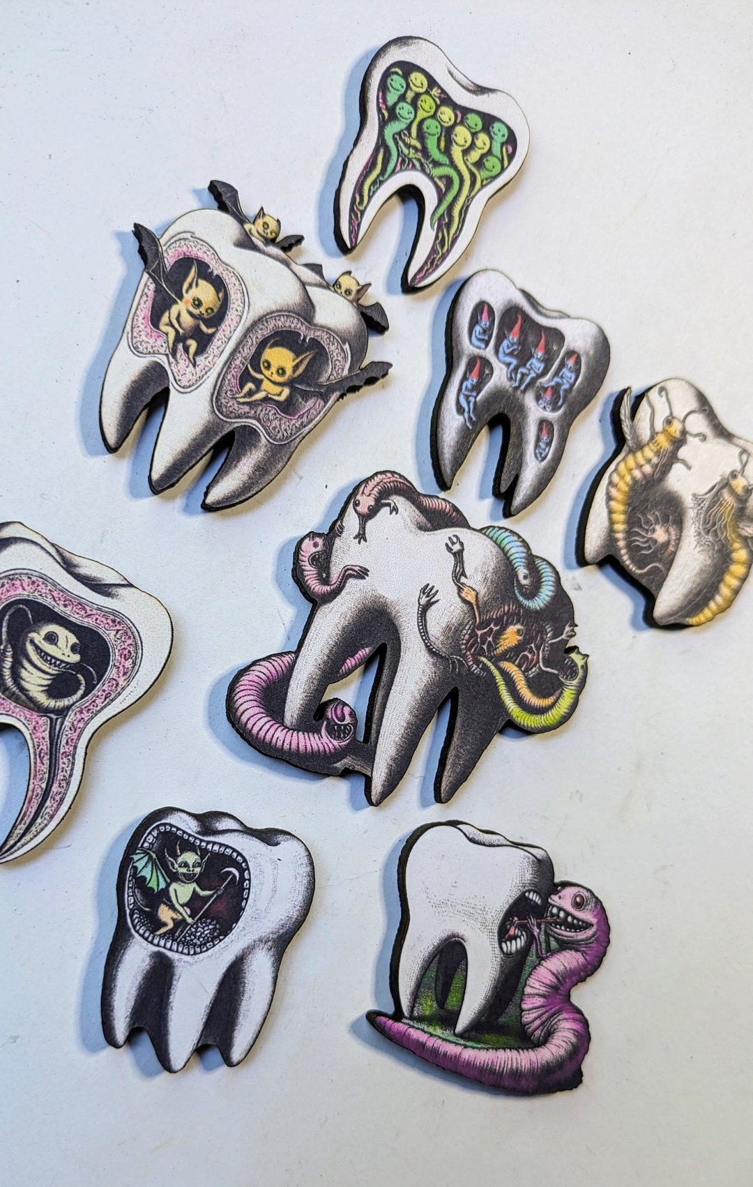 Tooth Worms Laser Cut Mixed Media Art Supplies - Etsy