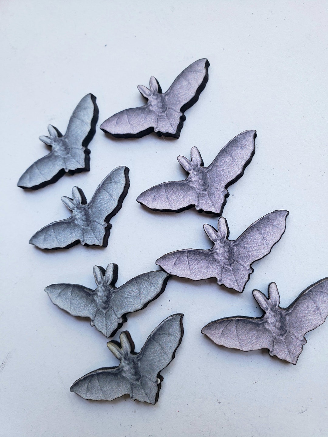 8 Tiny Vampire Bat Woodcut Shapes Art Supplies - Etsy