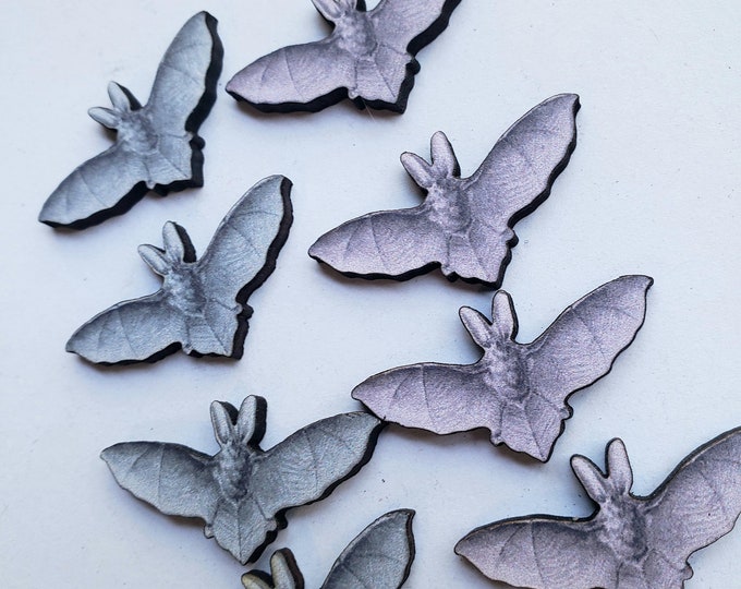8 Tiny Vampire Bat Woodcut Shapes Art Supplies - Etsy