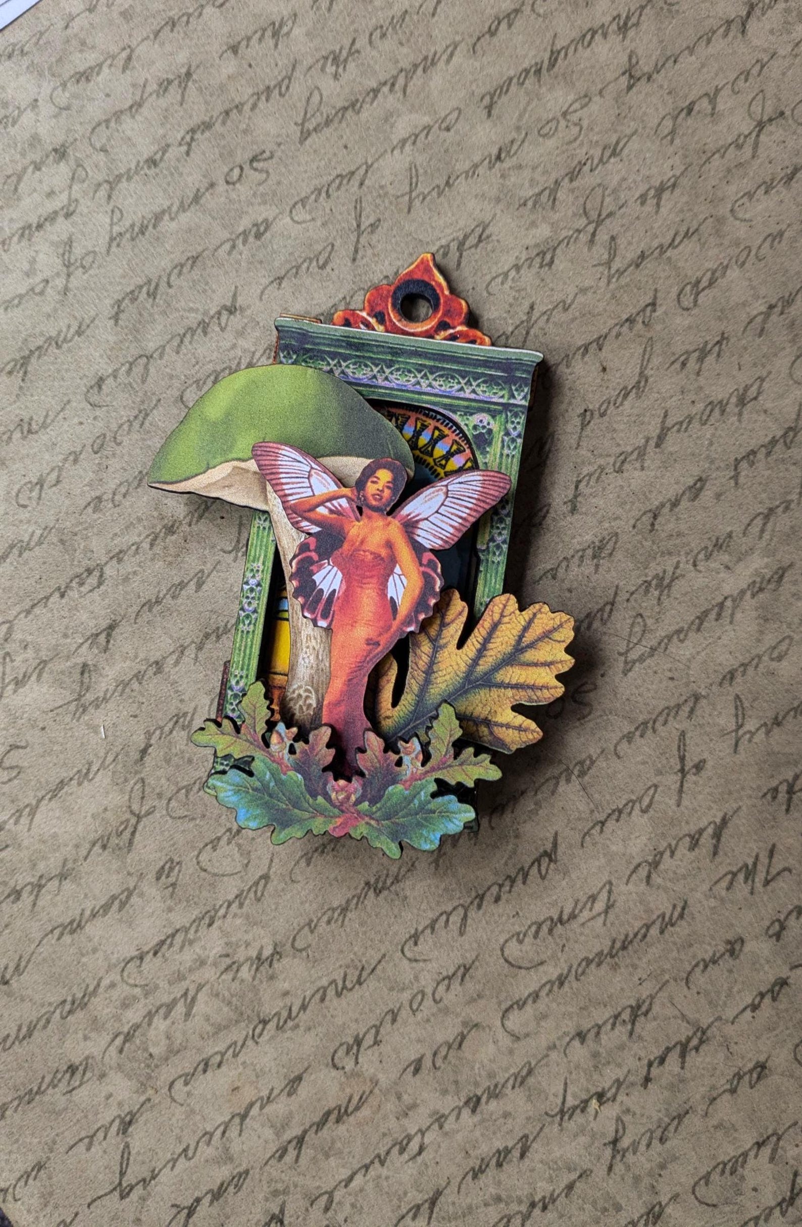 Whimsigoth Fairy Collage Art Ornament - Etsy