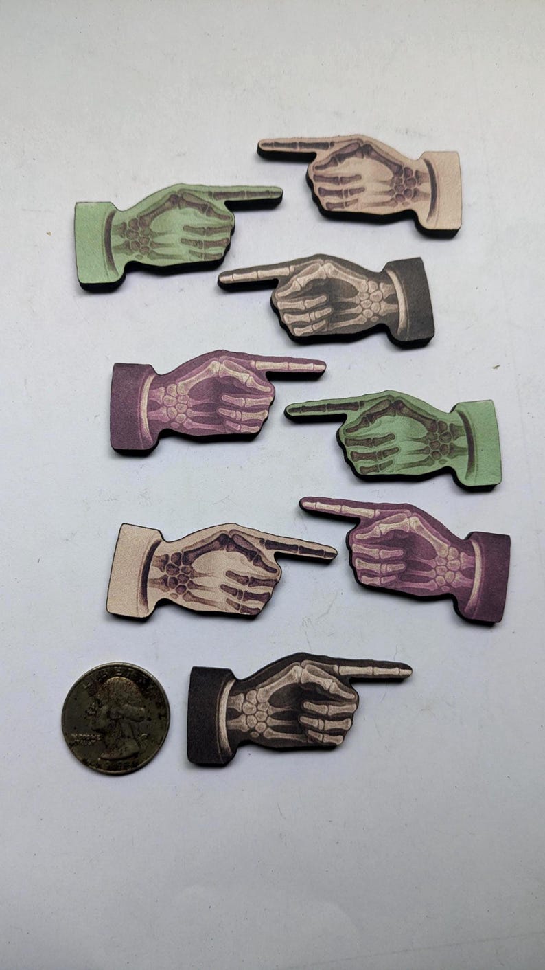 Halloween Skeleton Pointing Hand Woodcuts Art Supplies - Etsy