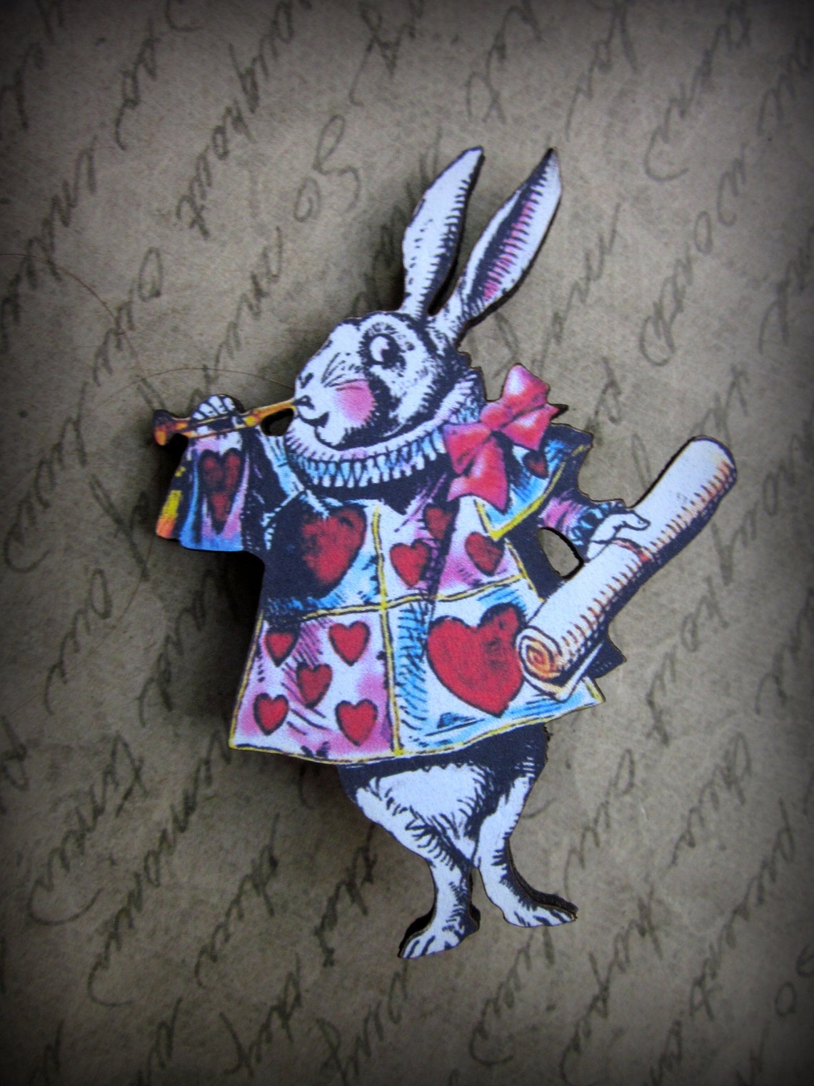 White Rabbit Brooch | Etsy