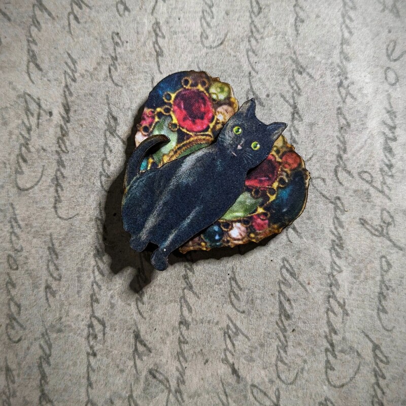 Cat Brooch - Etsy