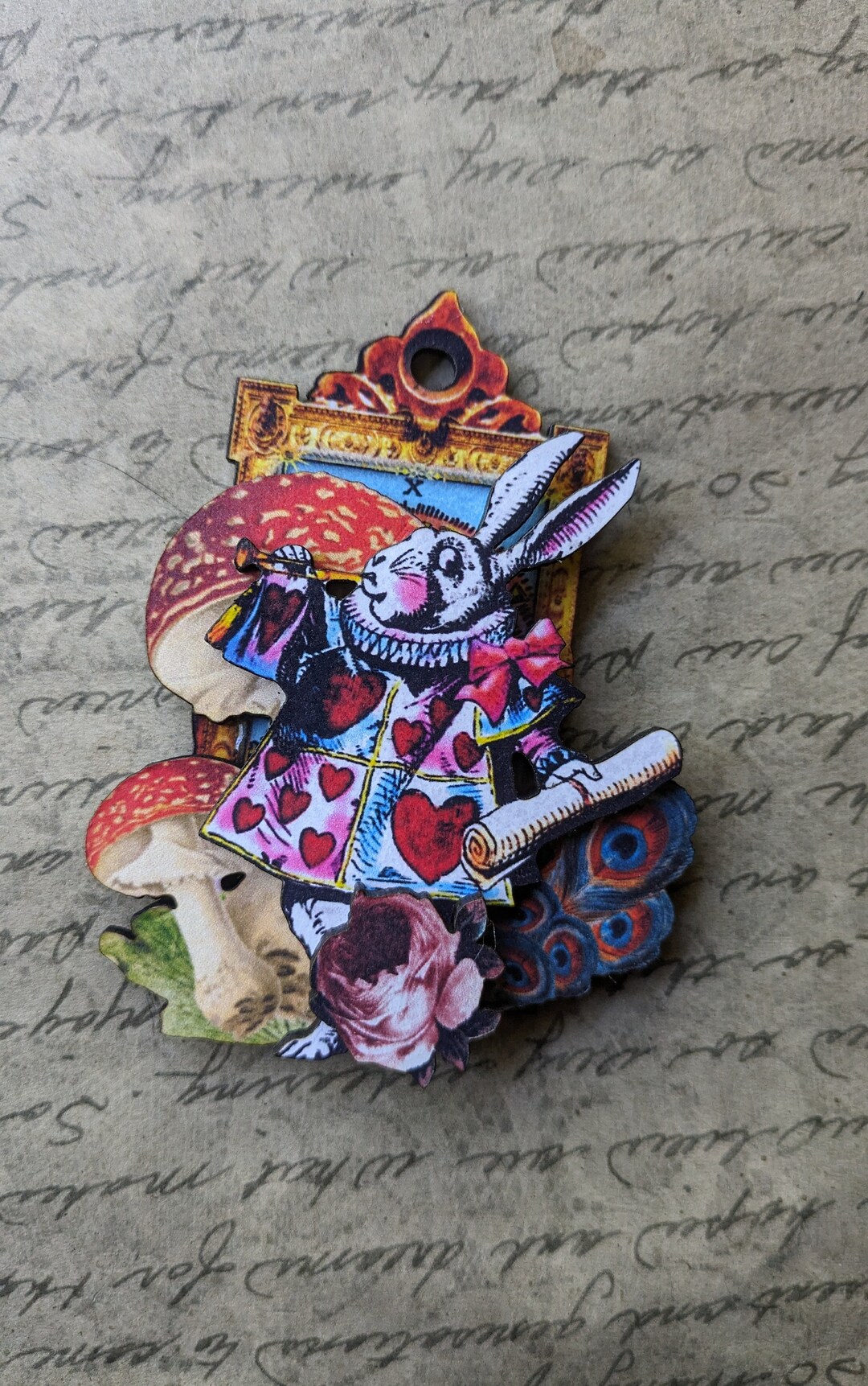 Alice in Wonderland White Rabbit Art Ornament - Etsy