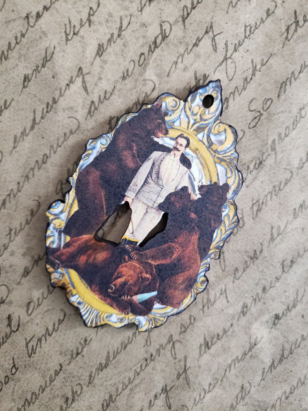 Bear Tamer Sideshow Circus Art Ornament - Etsy