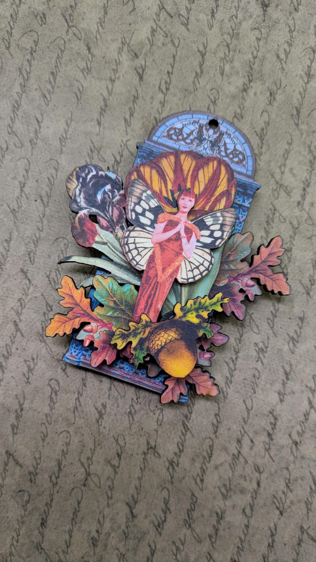 Whimsigoth Fairy Laser Cut Art Collage Ornament - Etsy