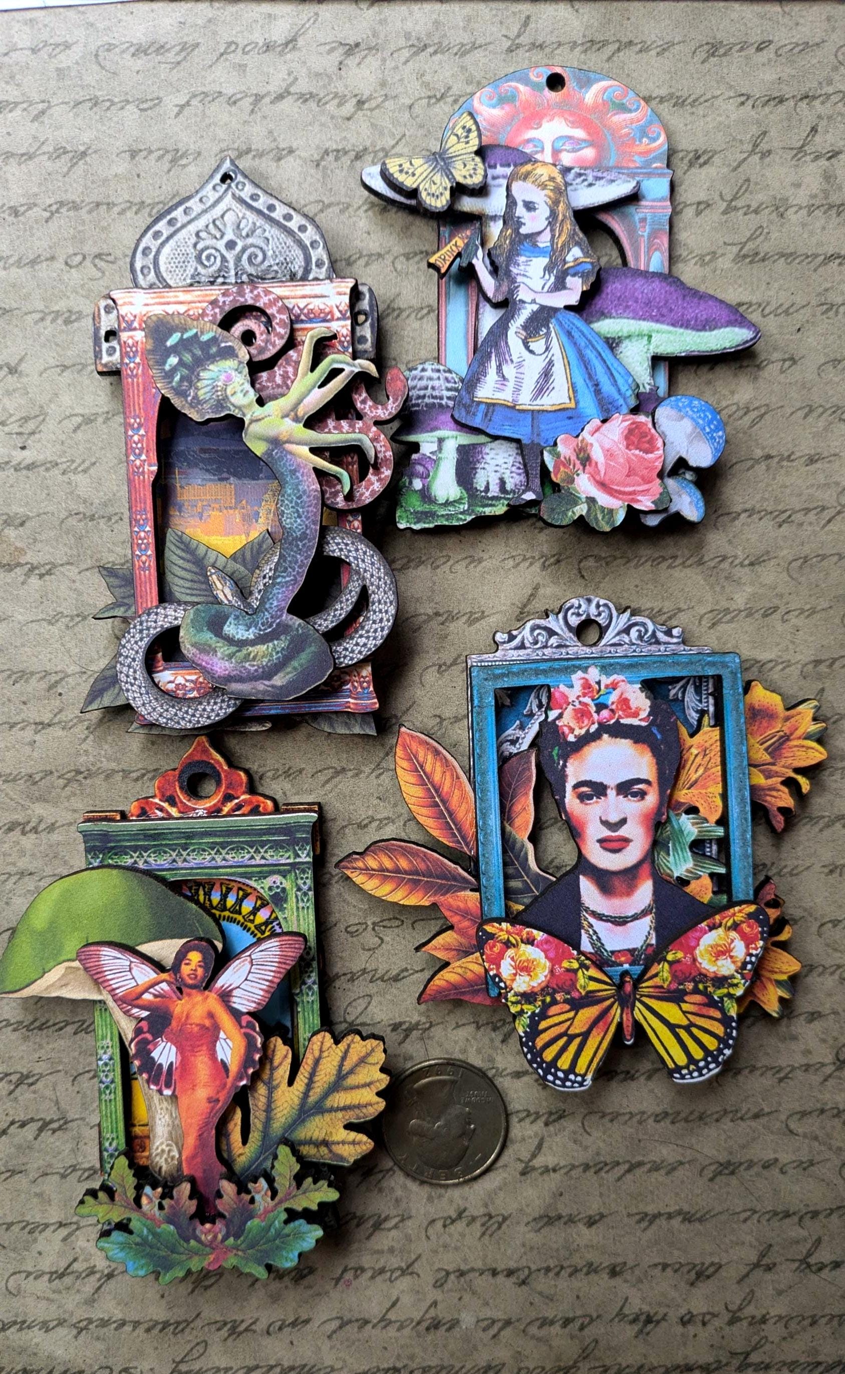 Whimsigoth Fairy Collage Art Ornament - Etsy