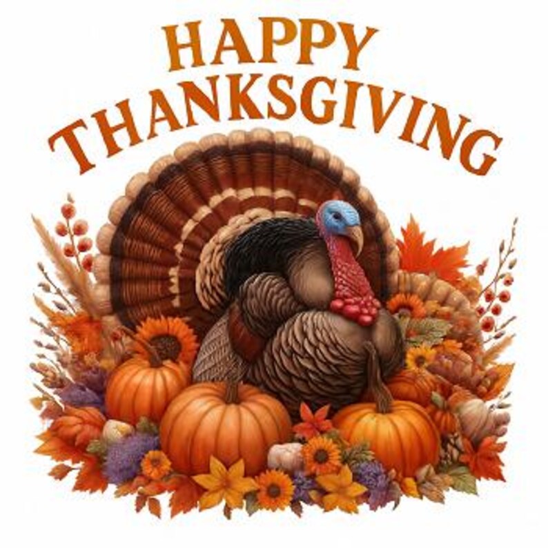 Thanksgiving Clipart - 10 Thanksgiving Digital Jpgs - 3000 X 3000px ...