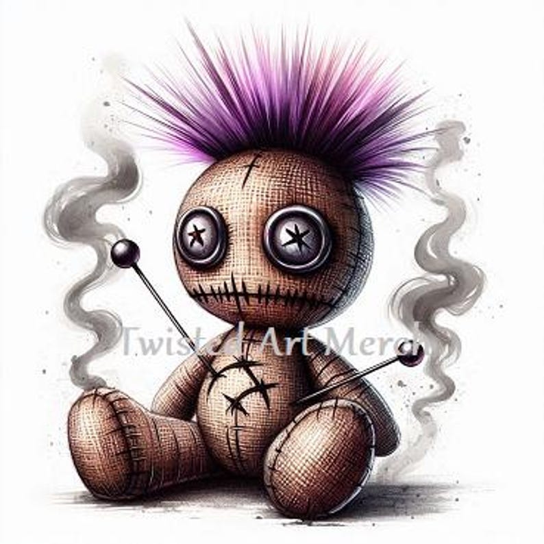 Voodoo Doll Clipart: Mystical Collection for Scrapbooking (digital ...
