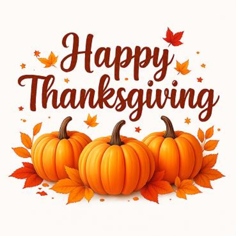 Thanksgiving Clipart: Happy Thanksgiving Text Graphics (digital ...