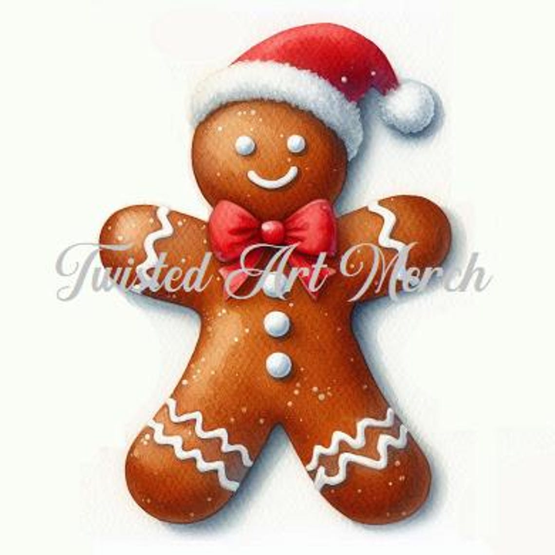 Gingerbread Men Christmas Clipart: Scrapbooking & Cardmaking (digital ...