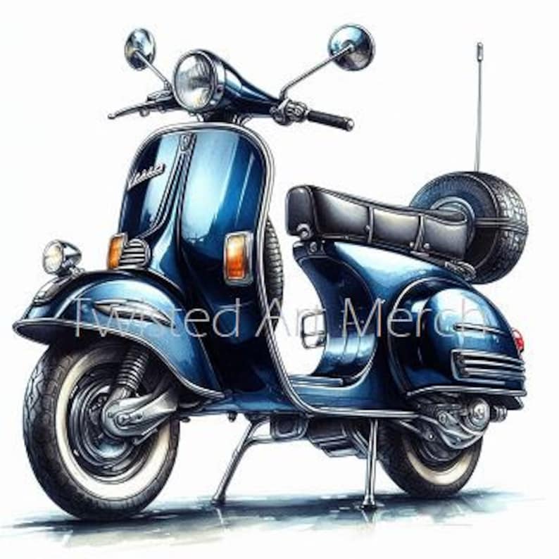 Italian Vespa Clipart - 10 Vespa Jpgs - 3000 X 3000px - Digital ...