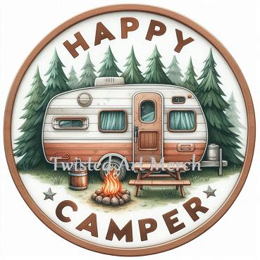 Happy Camper Clipart: RV Camping Scene Jpgs (digital Download) - Etsy