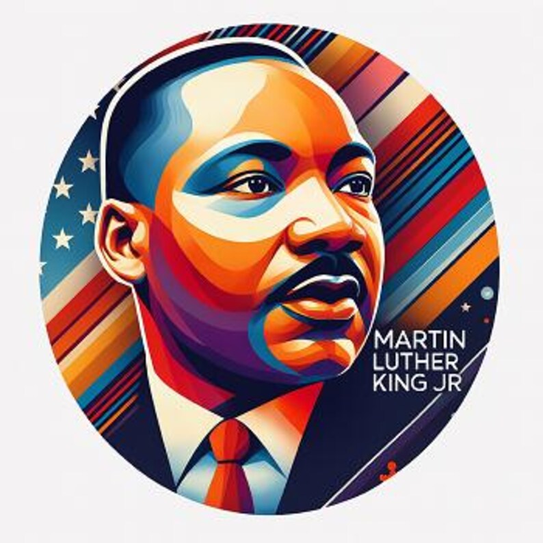 Martin Luther King Jr. Clipart - 10 Digital Jpgs - 3000 X 3000px - Etsy
