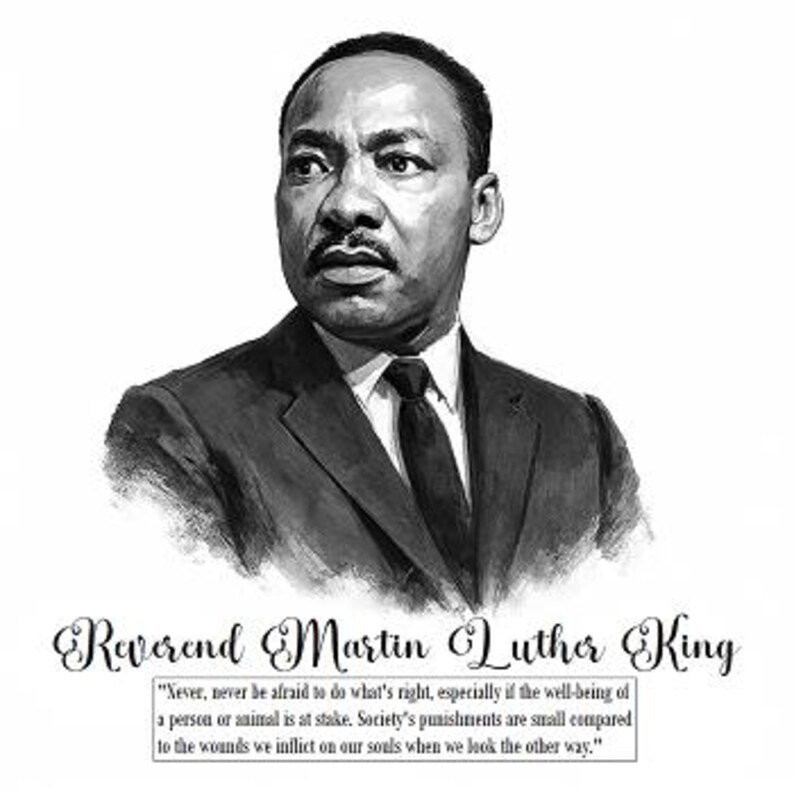 Martin Luther King Jr. Clipart - 10 Digital Jpgs - 3000 X 3000px - Etsy