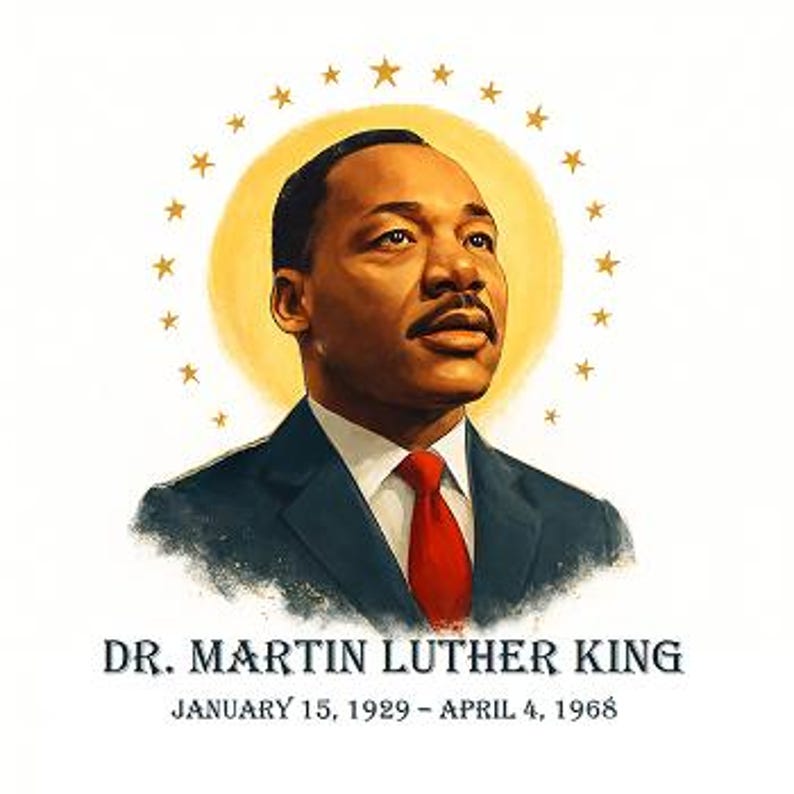 Martin Luther King Jr. Clipart - 10 Digital Jpgs - 3000 X 3000px - Etsy