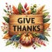 Thanksgiving Give Thanks Wooden Sign Clipart: JPG Images (digital ...