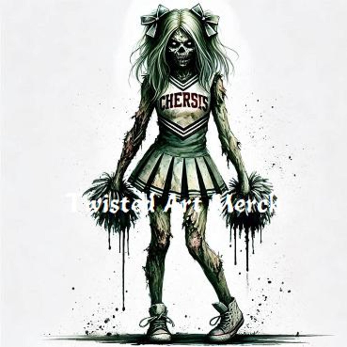 Zombie Cheerleader Clipart: Graphic Design Jpgs (3000x3000px) (digital ...