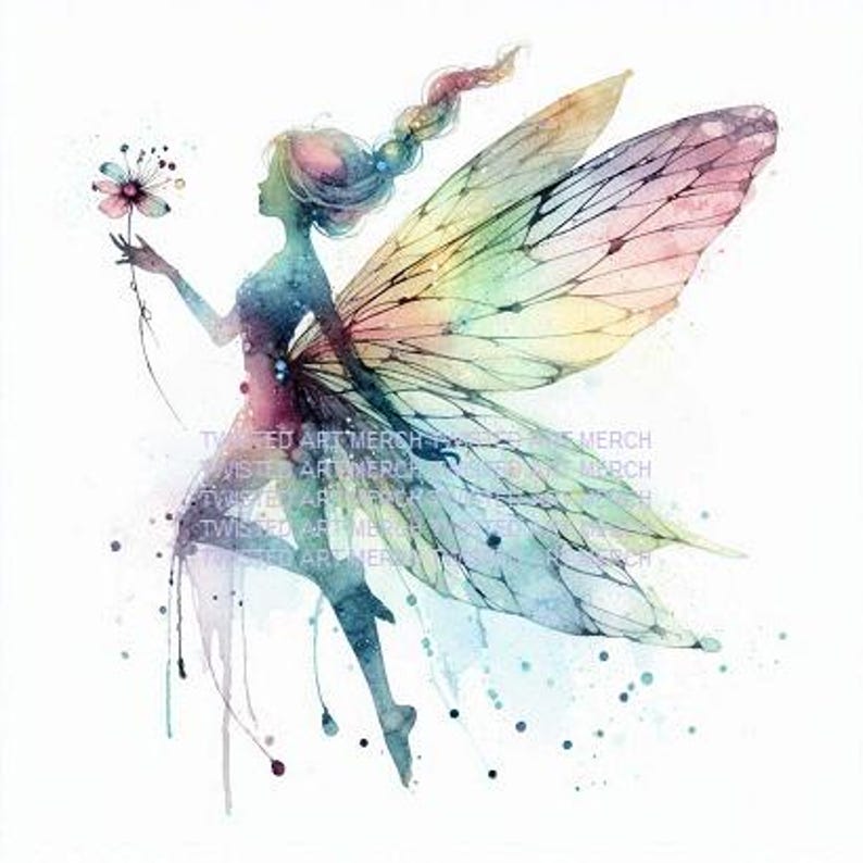 Enchanting Watercolor Fairy Art Set - 25 Magical Fairy Illustrations ...