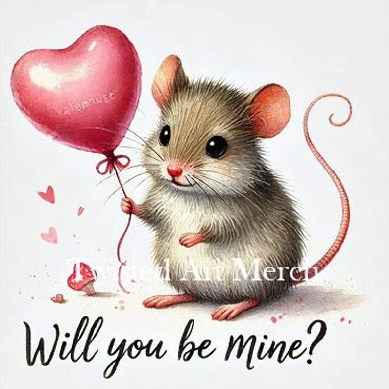 Field Mouse Valentine's Day Clipart - 10 Valentine's Day Jpgs - Digital ...
