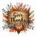 Thanksgiving Give Thanks Wooden Sign Clipart: JPG Images (digital ...
