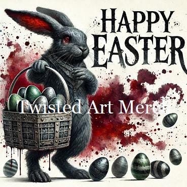 Evil Easter Bunny Clipart - 10 Evil Easter Bunny Jpgs - Dark Art - 3000 ...
