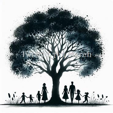 Family Tree Clipart: Genealogy Art, Cardmaking (3000x3000px JPG) - Etsy ...