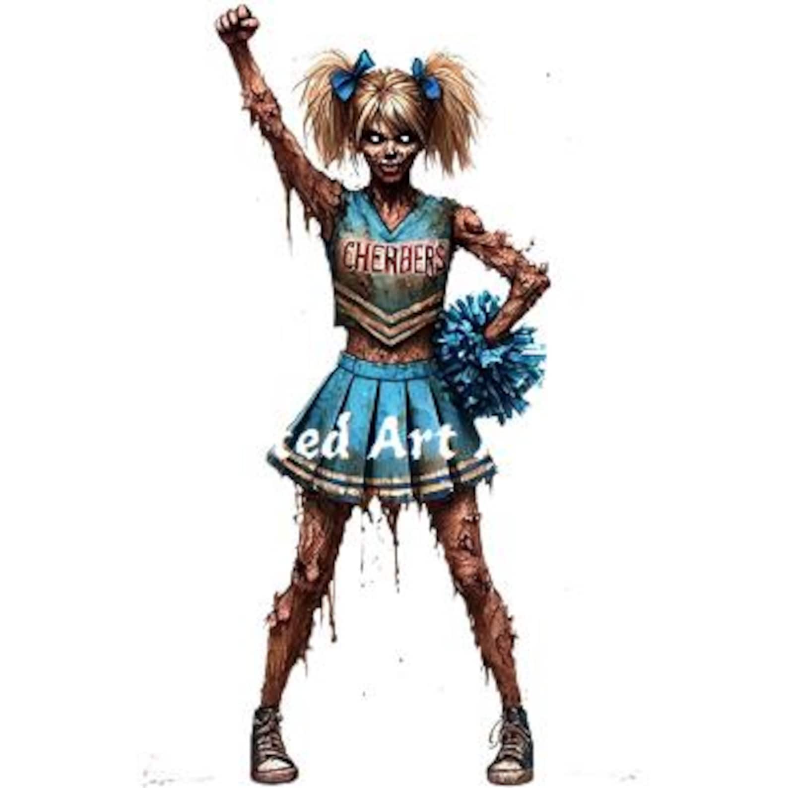 Zombie Cheerleader Clipart: Graphic Design Jpgs (3000x3000px) (digital ...