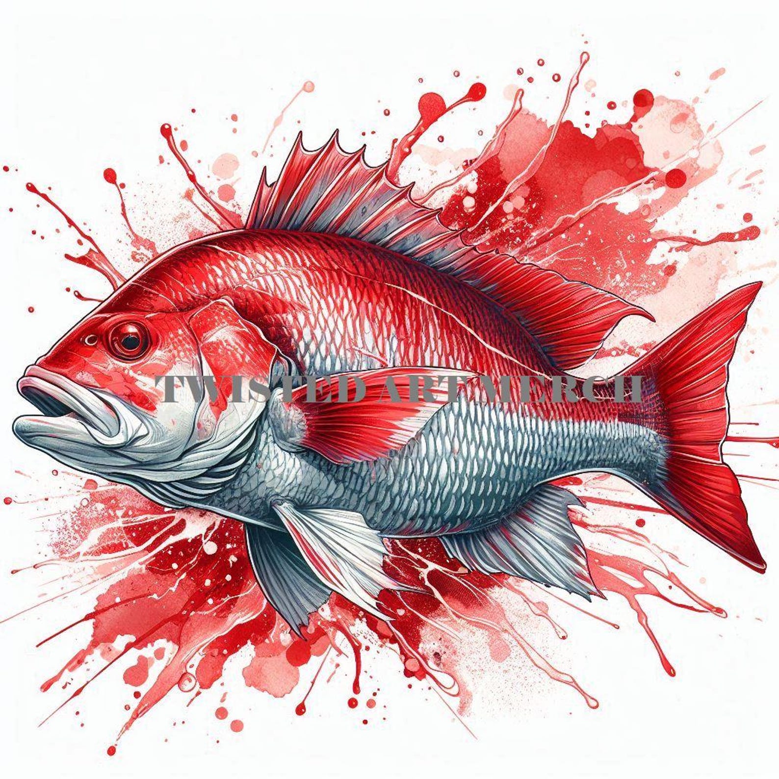 Lively Waters Fish Art: Marlin, Bass, Red Snapper (digital Jpgs) - Etsy