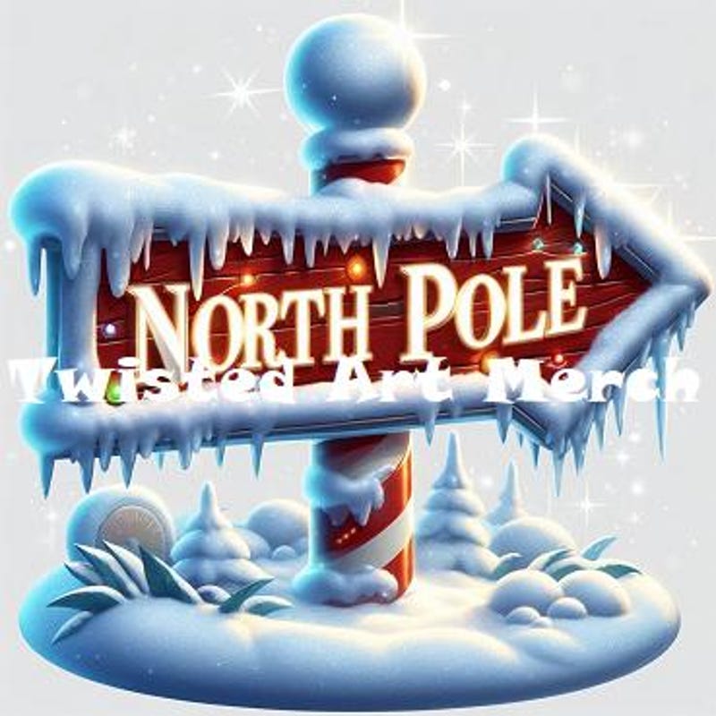 North Pole Sign - Etsy