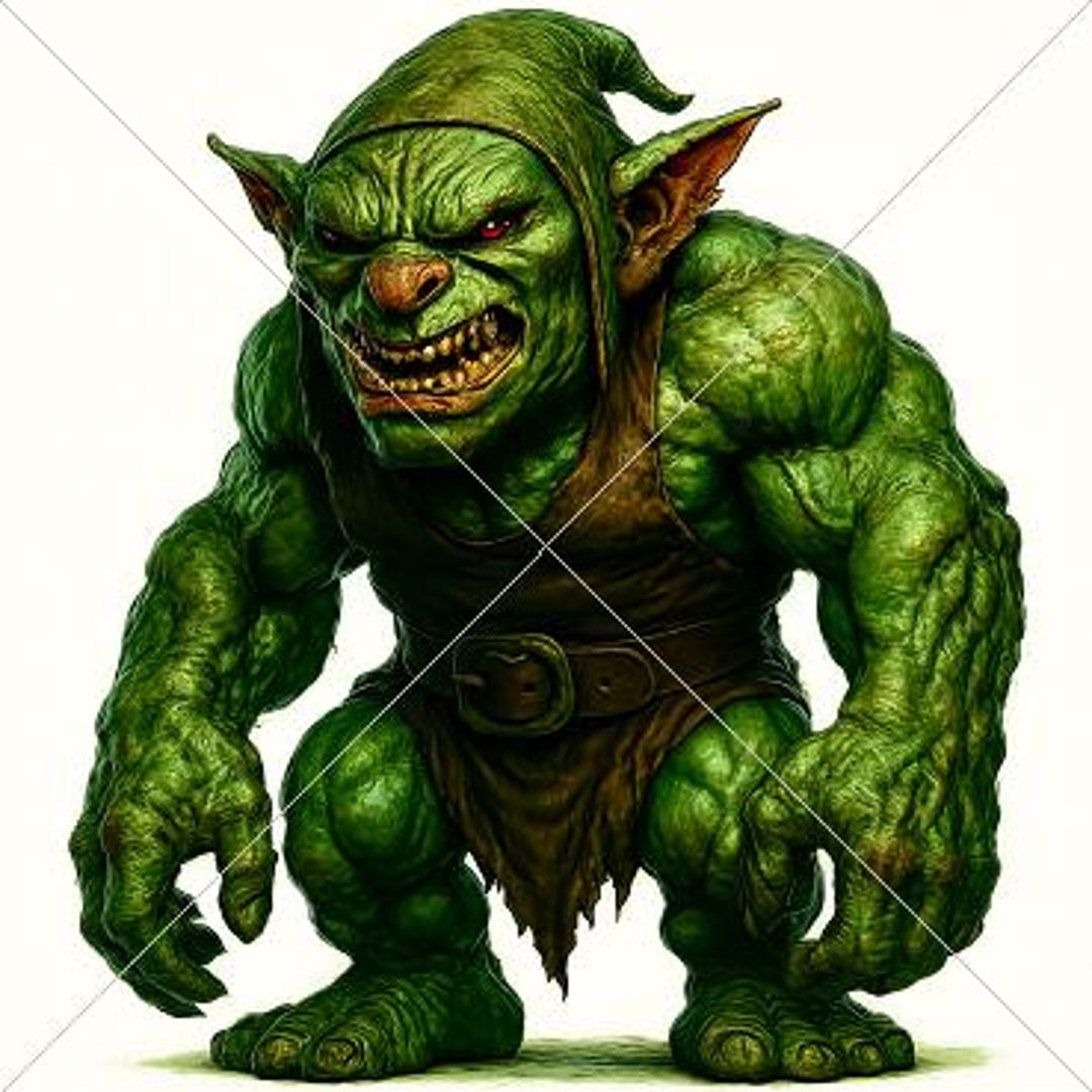 Creepy Goblin Clipart: Horror JPG Images for Crafting (digital Download ...