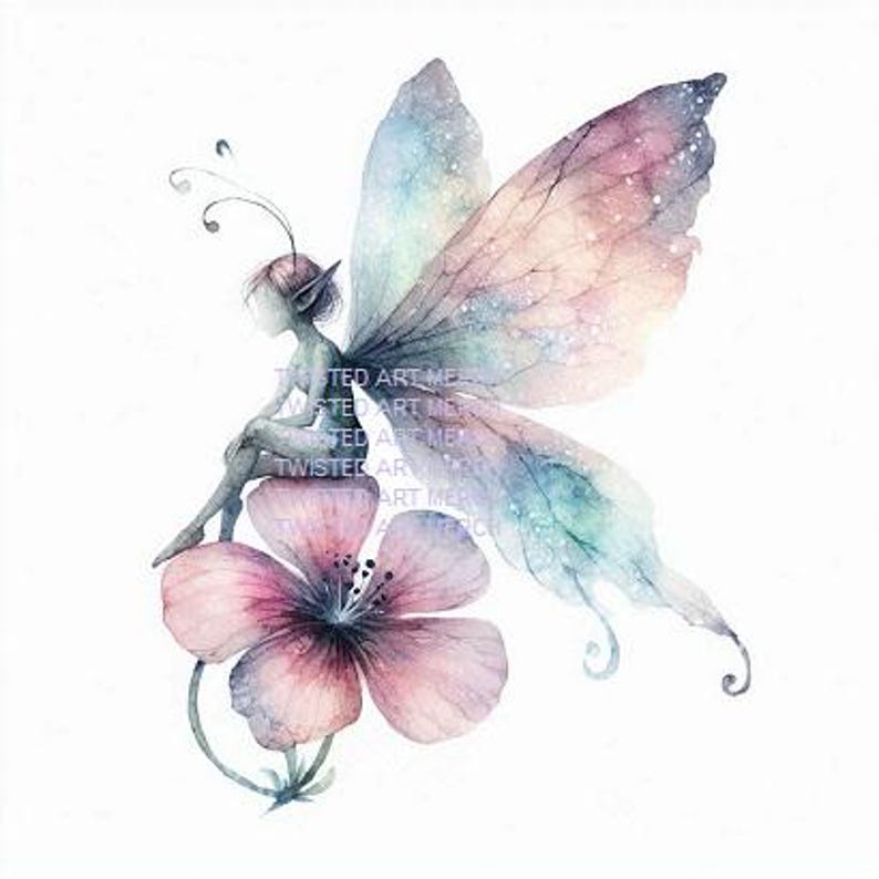 Enchanting Watercolor Fairy Art Set - 25 Magical Fairy Illustrations ...