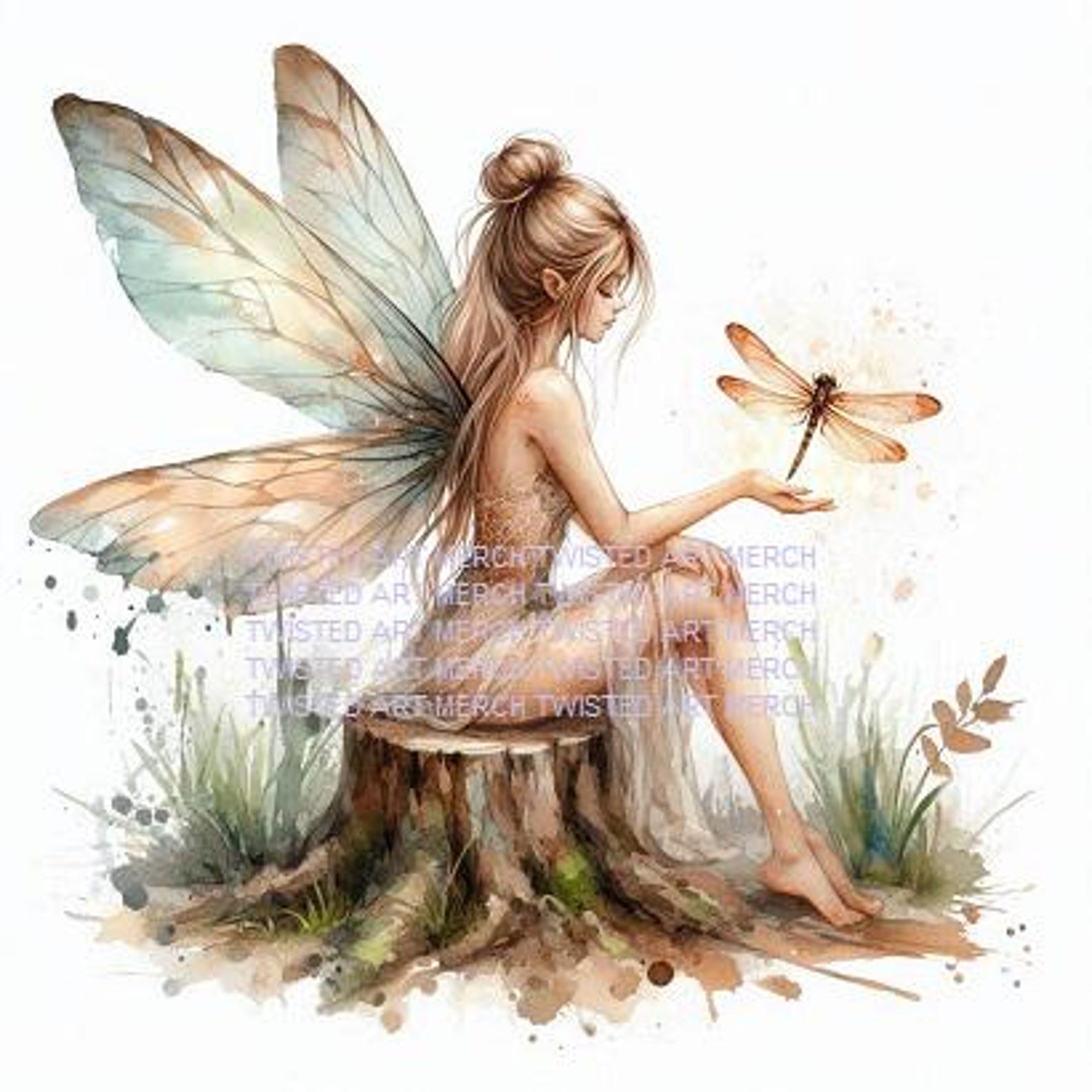 Enchanting Watercolor Fairy Art Set - 25 Magical Fairy Illustrations ...
